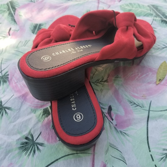 Charles Albert NY | Shoes | Charles Albert Ny Slip On Sandals Nwob Red ...